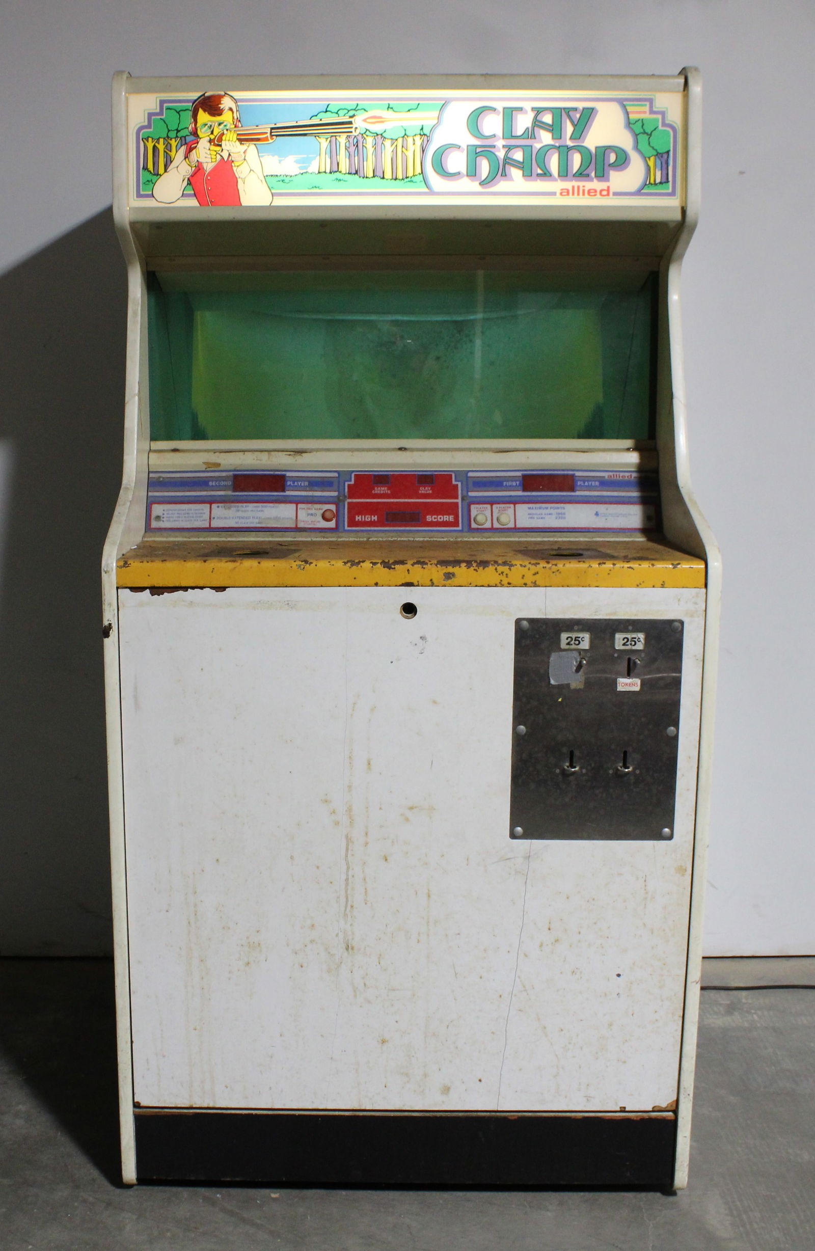 Allied Clay Champ Shooting Arcade Game Auction