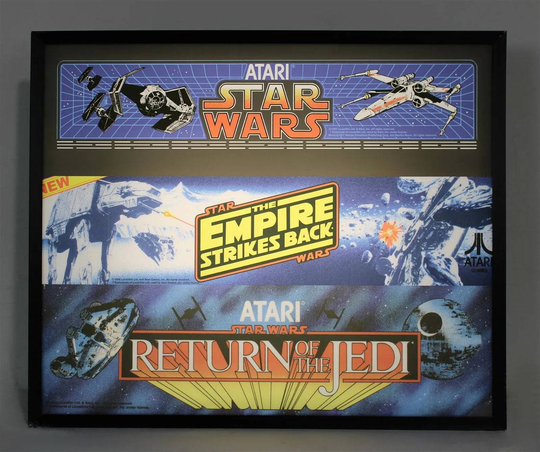 Atari Star Wars "triple" Arcade Art Light Box Auction