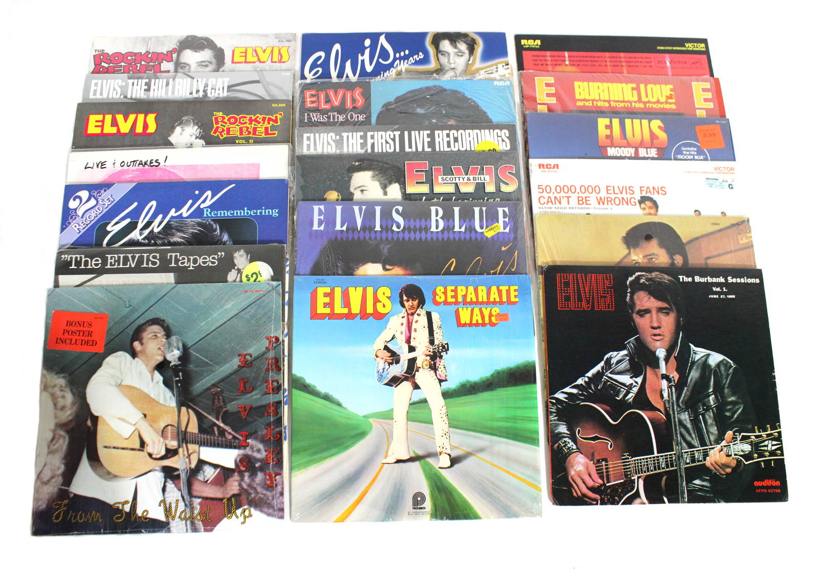 Elvis Vinyl Collection, Total Of 19 Auction