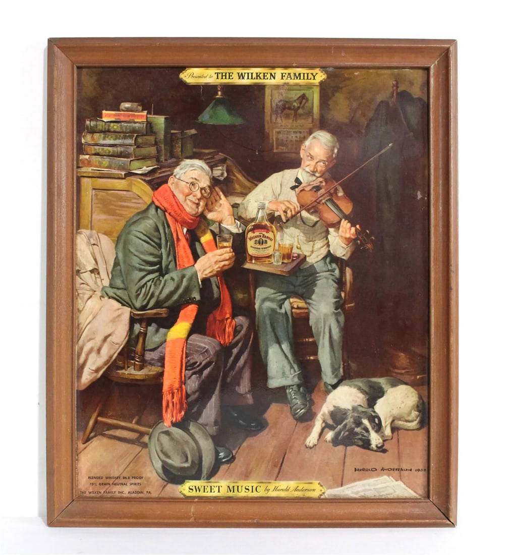 The Wilken Family Whiskey Advertisement, Circa 1940s Auction