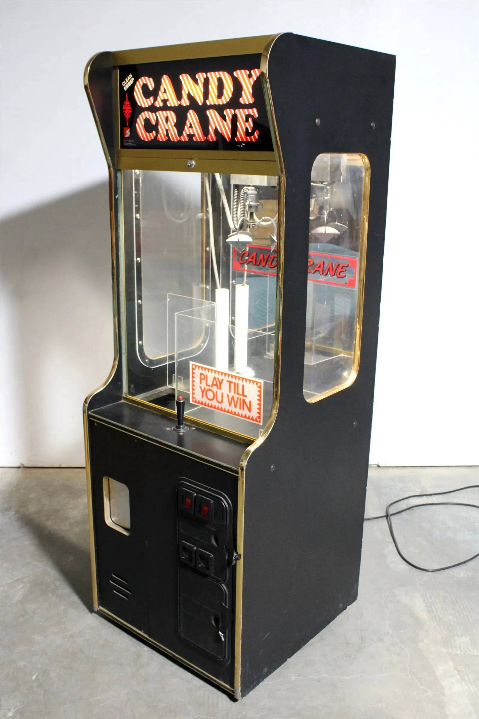 Clean Sweep Candy Crane Redemption Arcade Game Auction