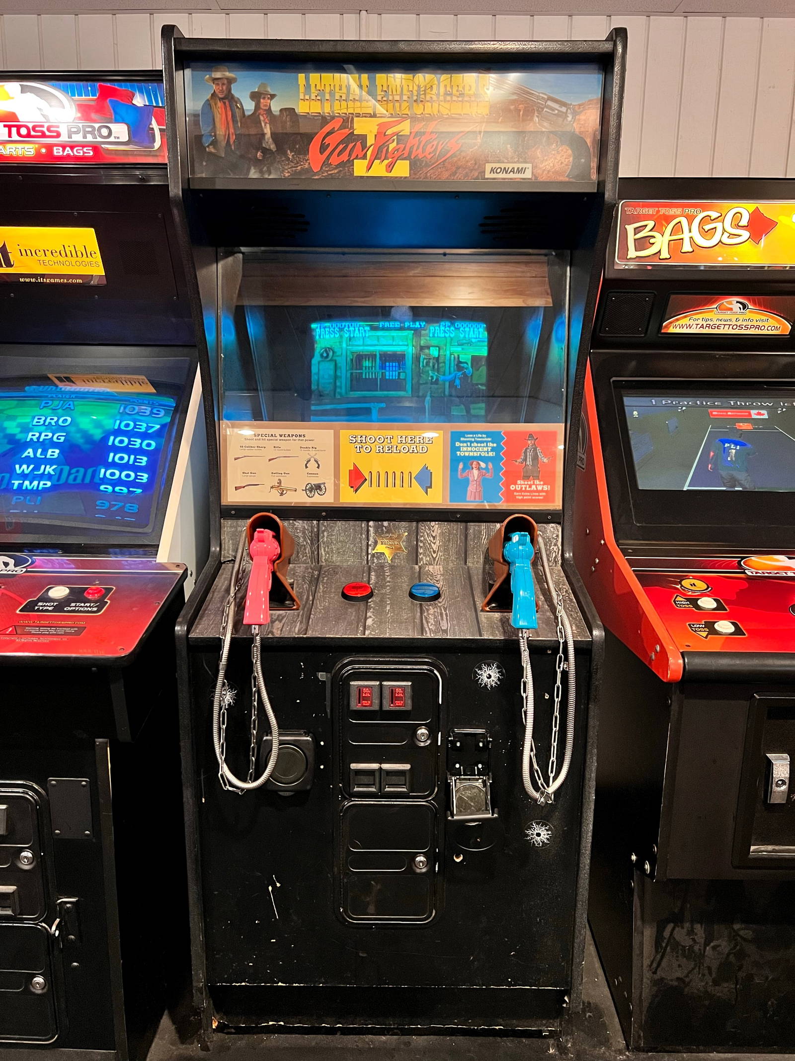 Konami Lethal Enforcers Ii Gun Fighters Arcade Game Auction