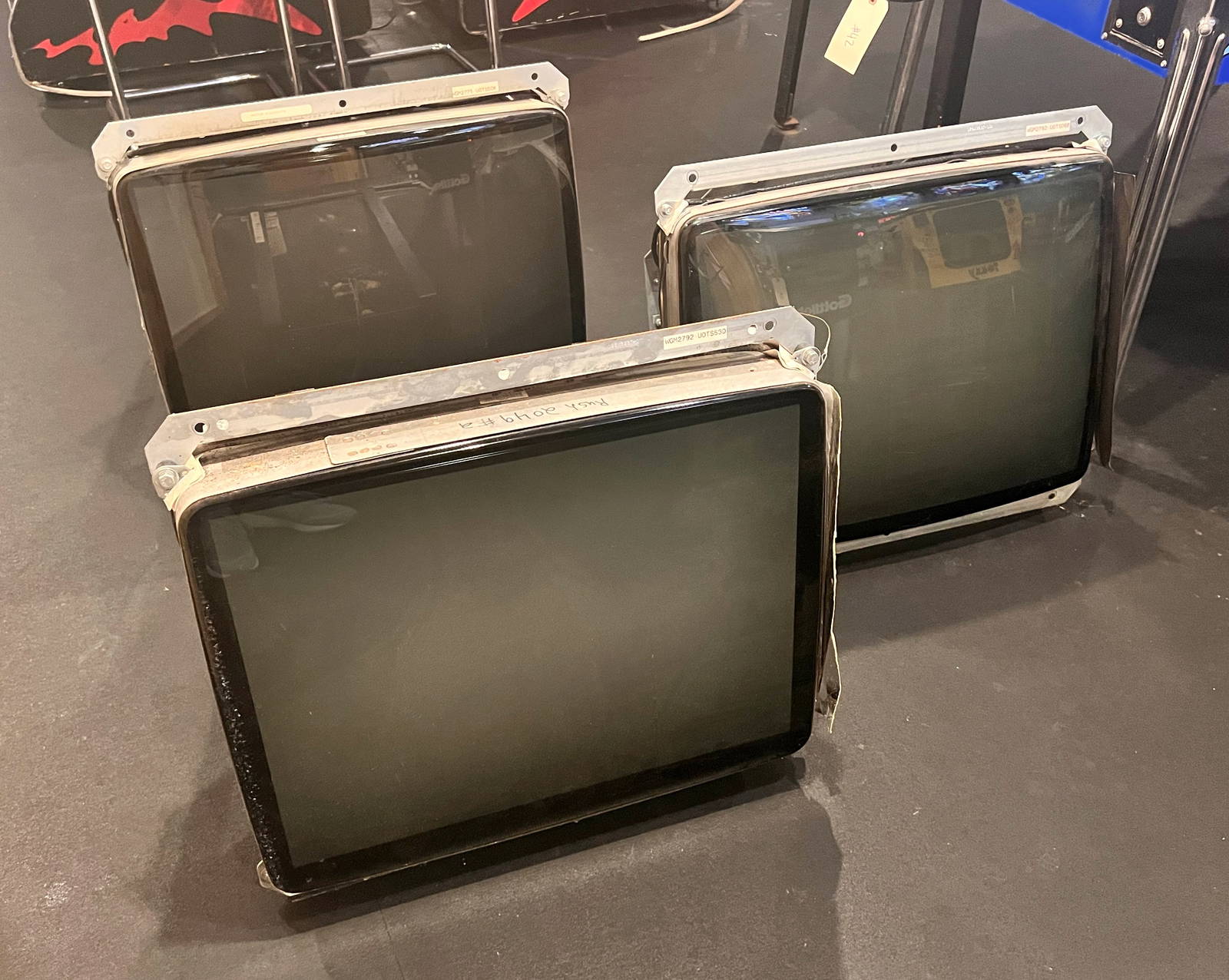 Three 27" Arcade Monitors, Includes Repaired Chassis Auction