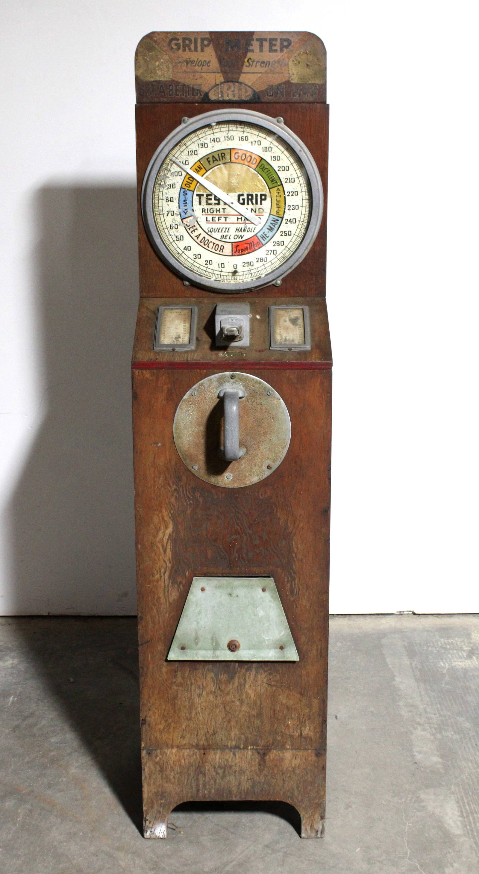 Coin Operated Grip Meter Strength Tester Auction