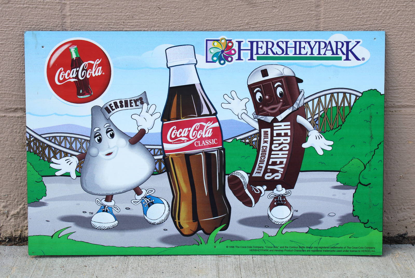 Hershey Park Coca Cola Amusement Park Sign Auction