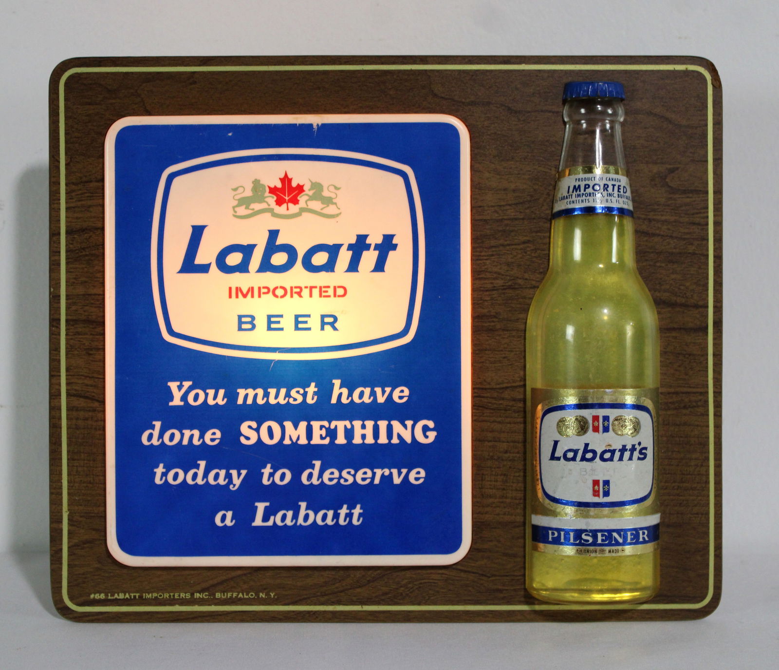 Labatt Beer Light Up Sign