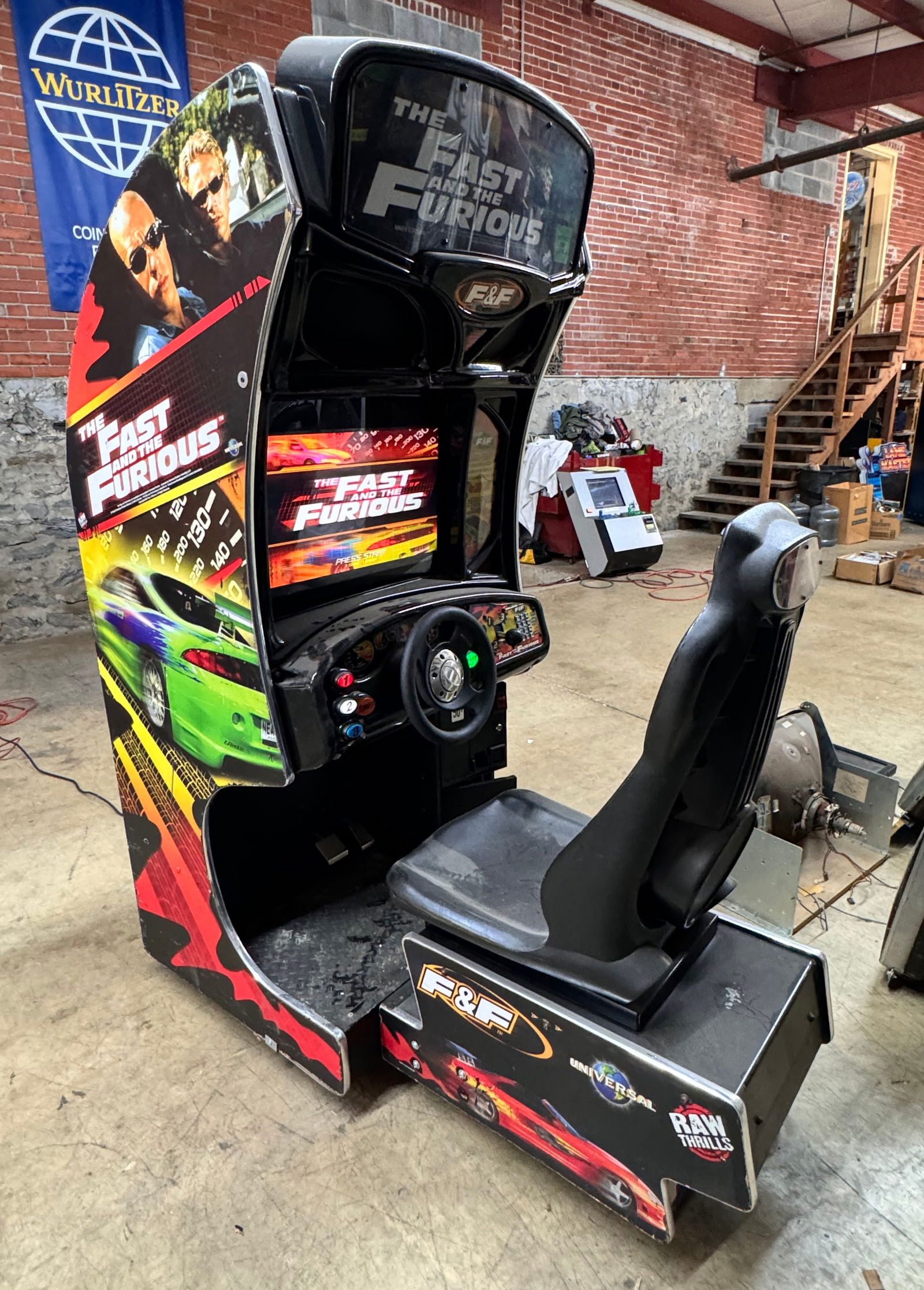 The Fast And The Furious Sit Down Racing Arcade Game Auction