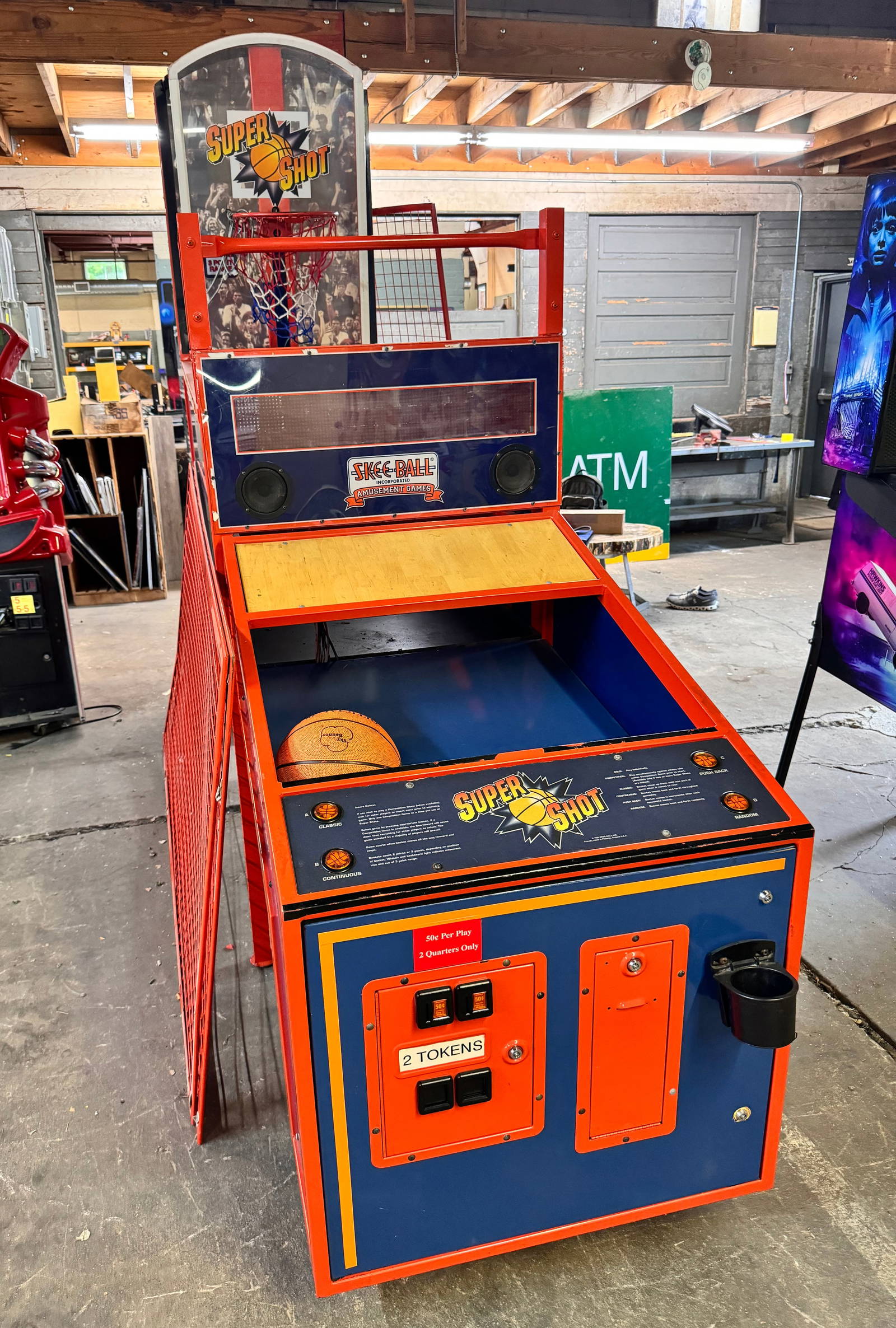 Skeeball Super Shot Basketball Arcade Game Auction