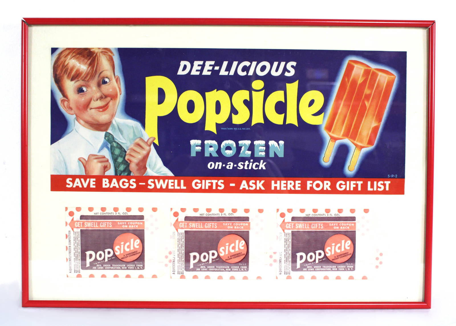 Popsicle Framed Advertisement Auction