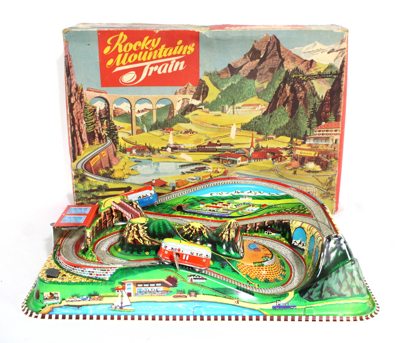Rocky Mountain Train Key Wind Set Toy By Technofix, In Box Auction