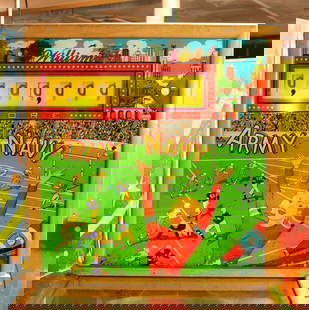 Gottlieb Queen Of Hearts Woodrail Pinball Machine, 1952 Auction