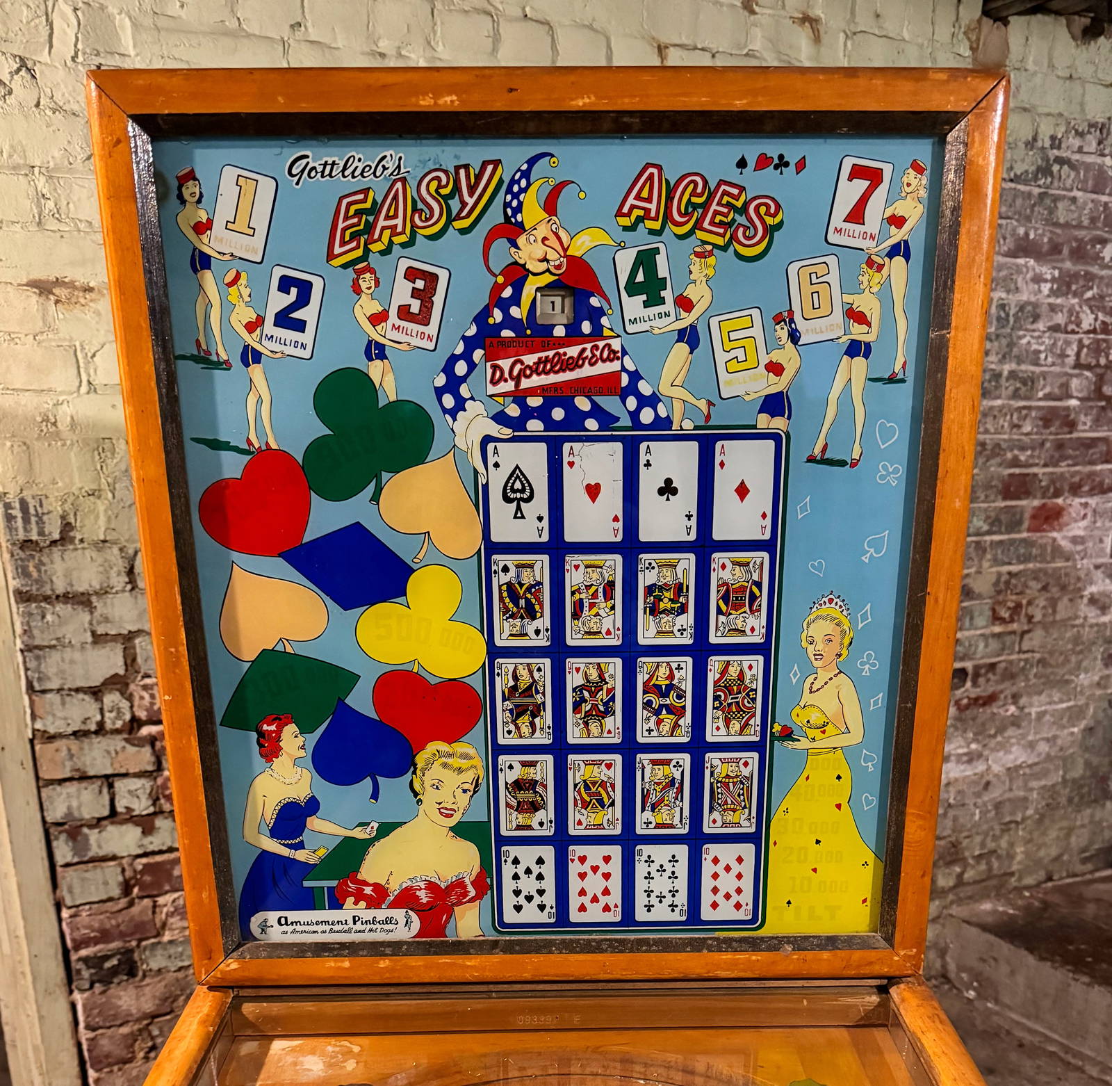 Gottlieb Easy Aces Woodrail Pinball Machine, 1955 Auction
