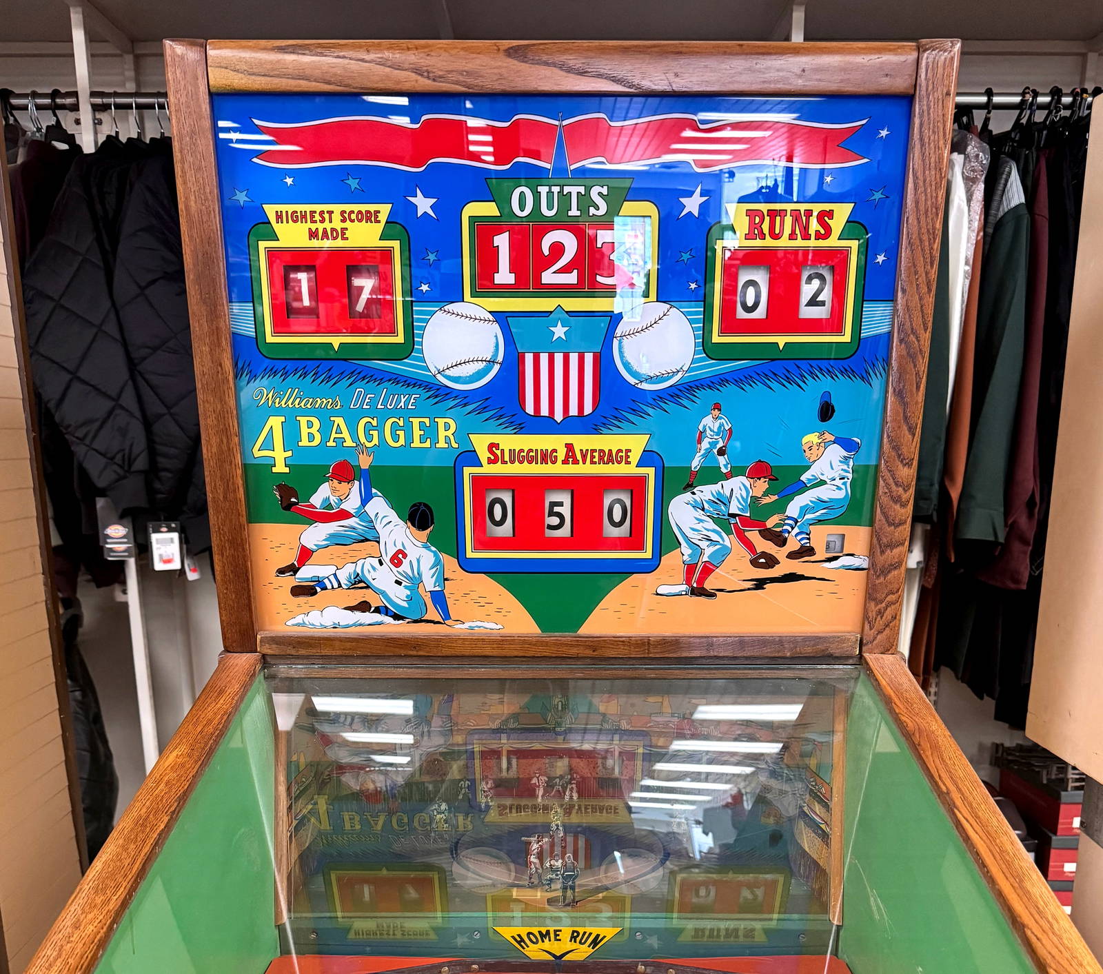Williams Four Bagger Deluxe Baseball Pinball Machine, 1956 Auction