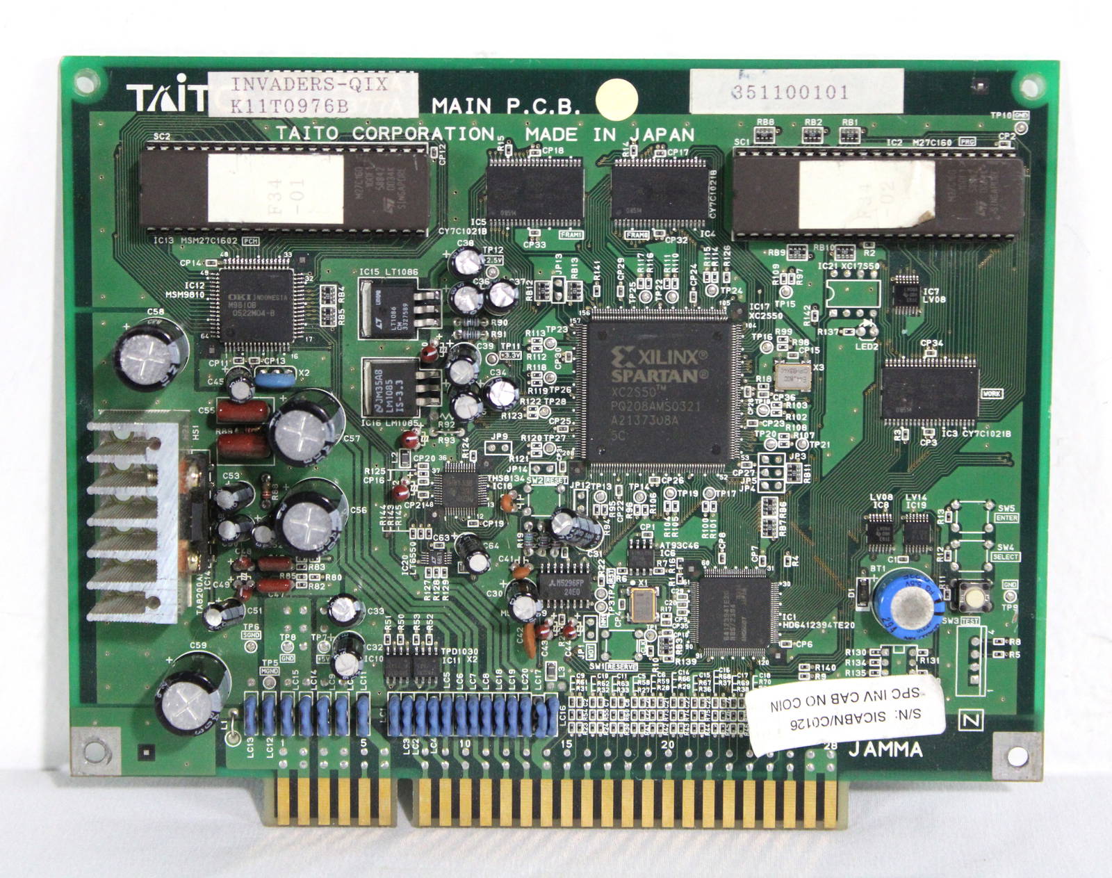 Space Invaders / Qix Pcb Arcade Game Board Auction