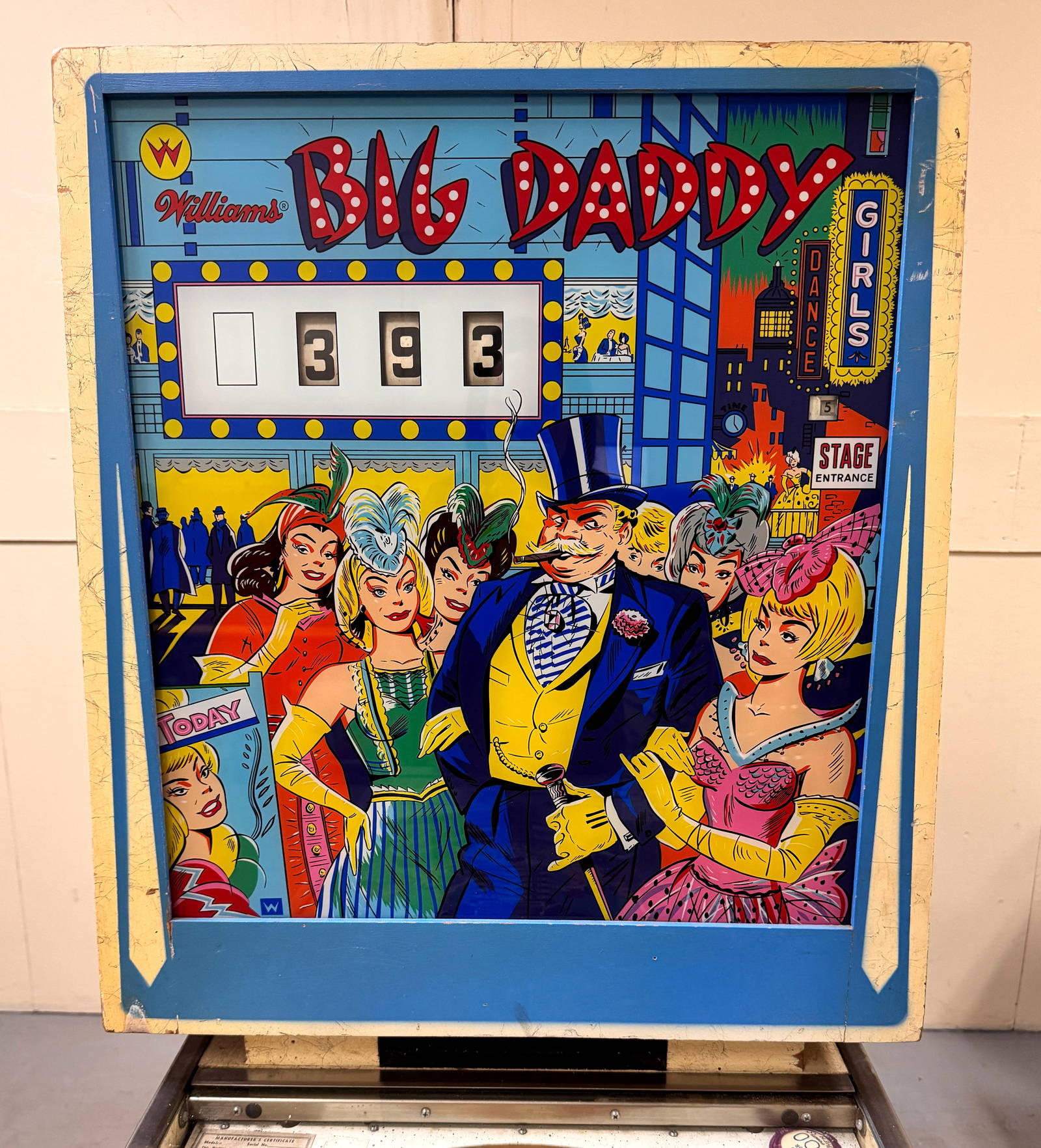 Williams Big Daddy Reverse Wedgehead Pinball Machine, 1963 Auction