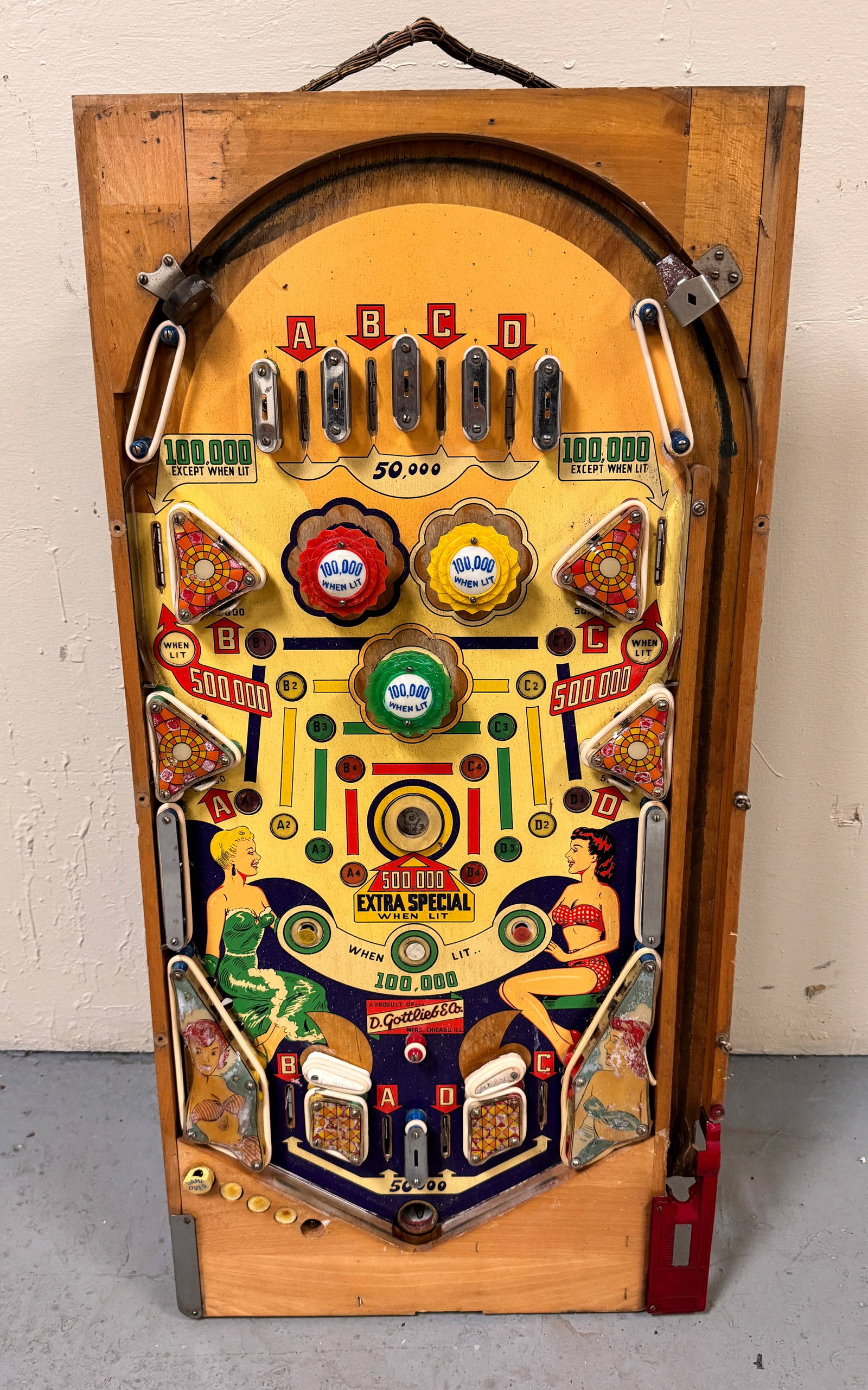Gottlieb Cross Town Populated Pinball Playfield Auction