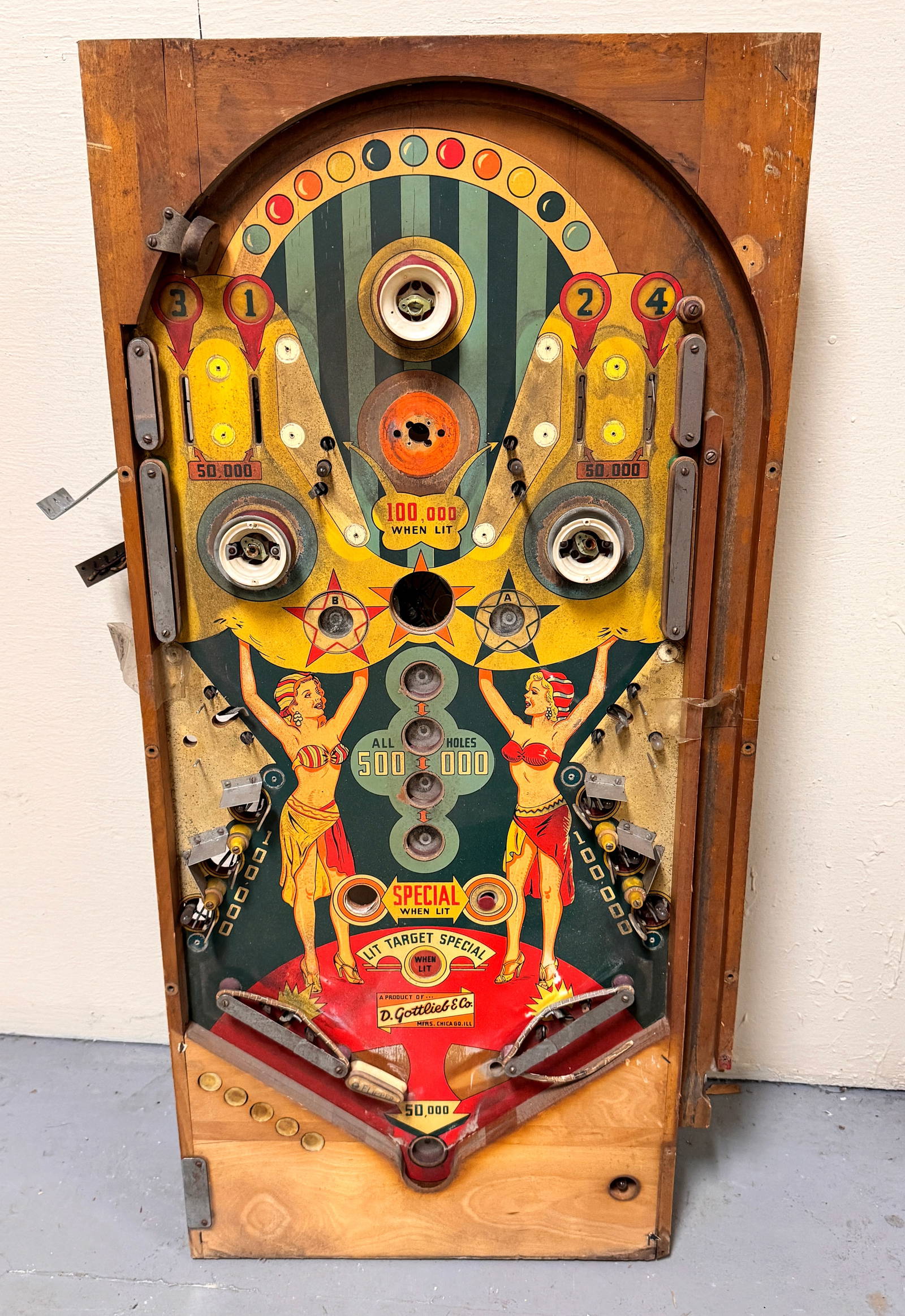 Gottlieb Gold Star Populated Pinball Playfield Auction