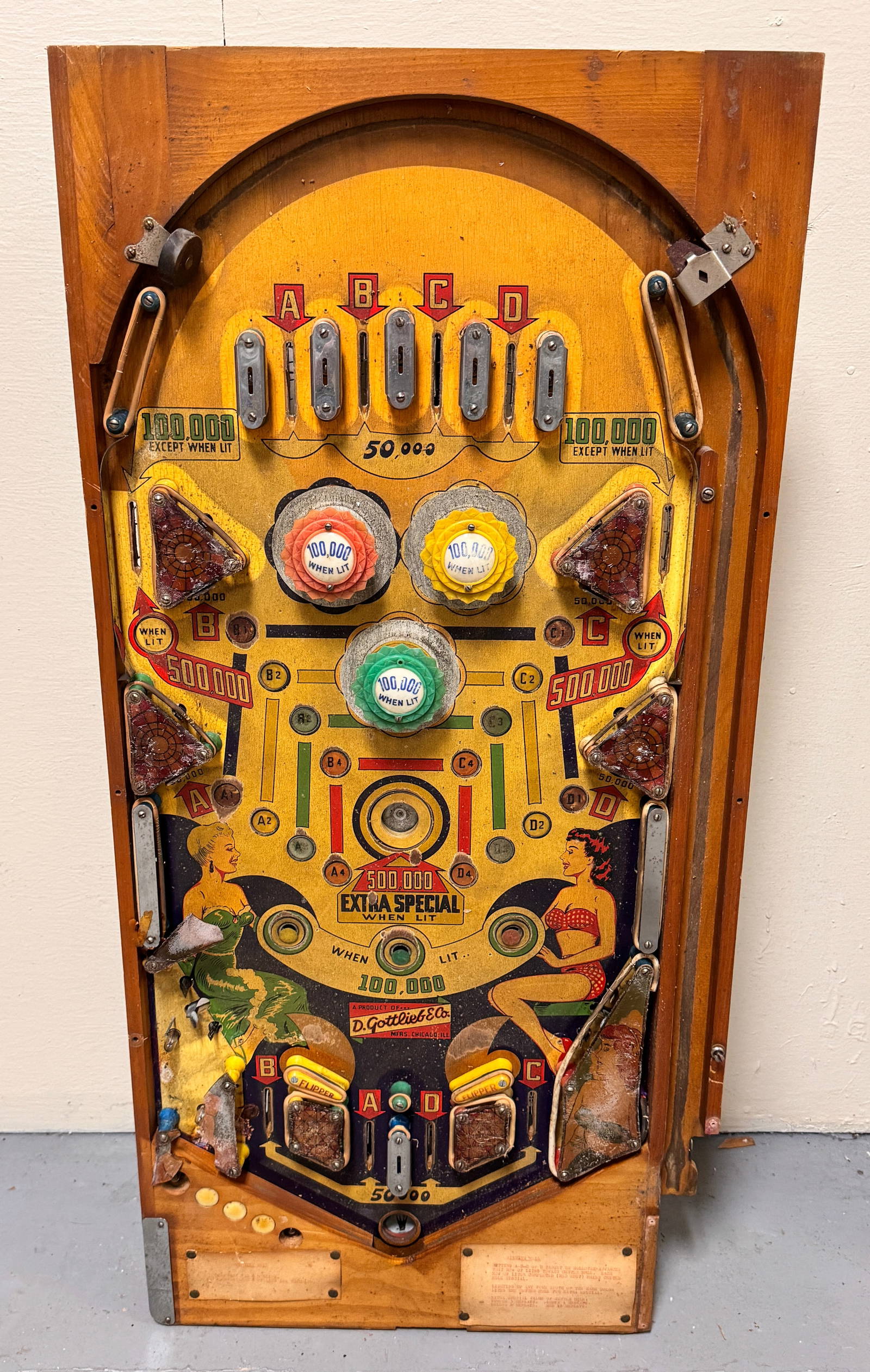 Gottlieb Wishing Well Populated Pinball Playfield Auction
