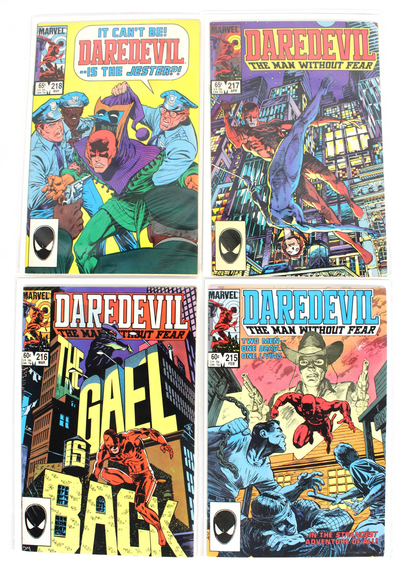 Marvel Comics Daredevil, Comic Books Issues 215-218 Auction