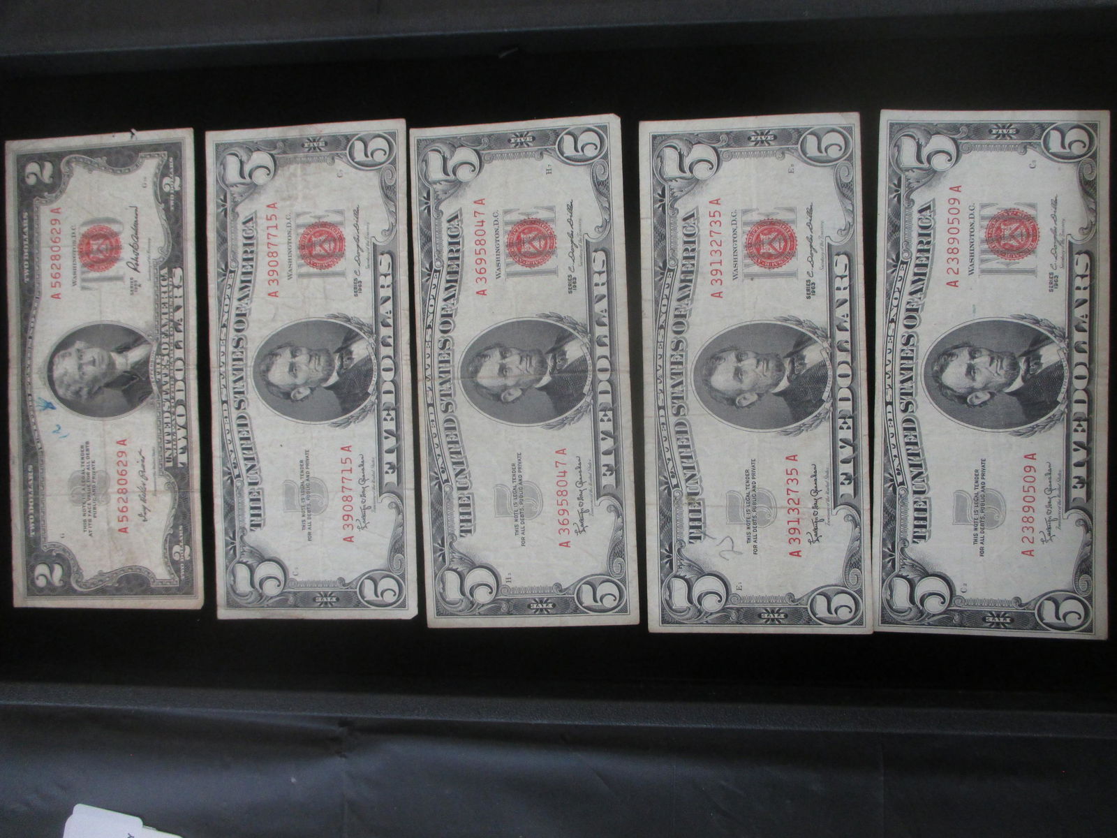 4 $5 BILLS WITH RED STAMP AND 1 $2 BILL WITH RED STAMP - Jan 18, 2020 ...