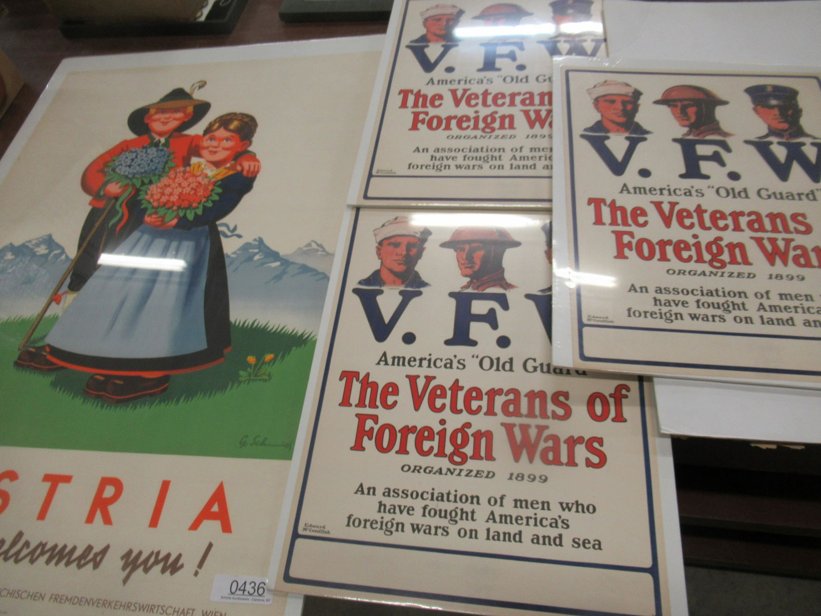 4 Posters, 3 VFW and One Austrian Travel Poster (#0436) on May 09, 2020 ...