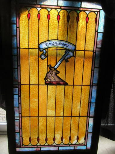 Large Leaded Glass Window, Multi Color