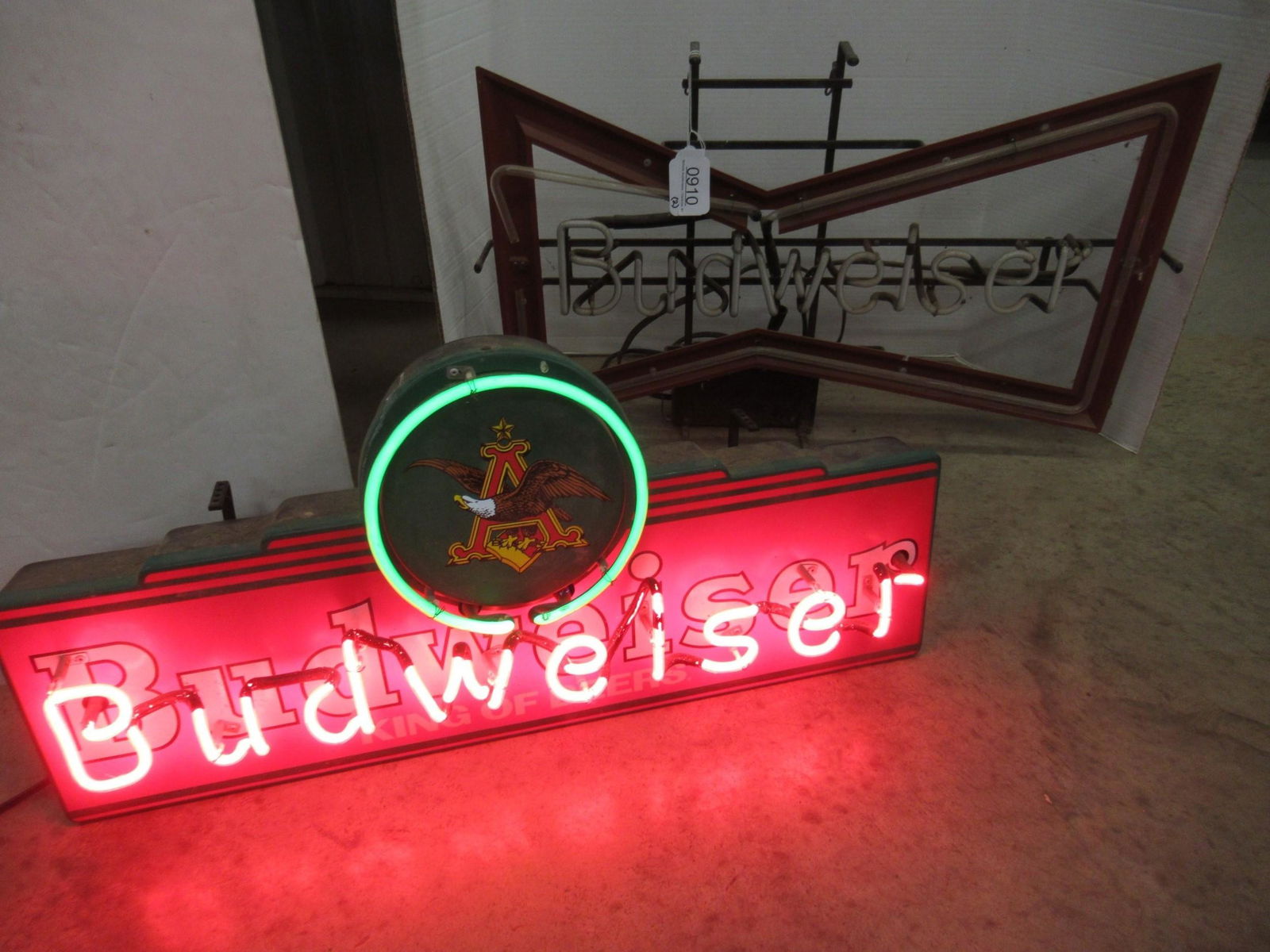 2 Budweiser Neon Signs