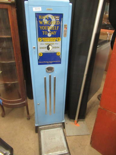 Stand Up Coin Operated Penny Scale