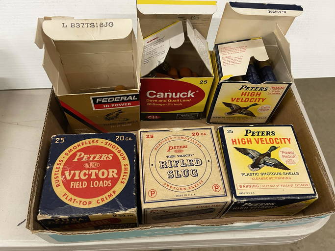 Vintage Peters 20ga. Shotgun Shell Boxes - Jun 12, 2021 | Schultz ...