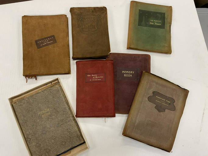 7 Suede Covered Roycroft Books - Nov 27, 2021 | Schultz Auctioneers in NY