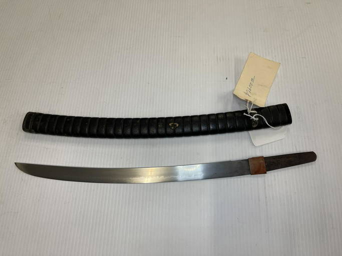Wakizashi Blade Signed Sinto Mori Yoshi