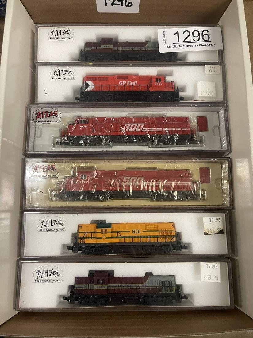 6 Atlas N Scale Train Engines