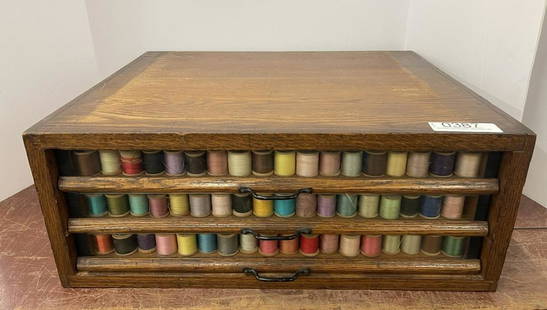 Corticelli Silk Spool Cabinet.