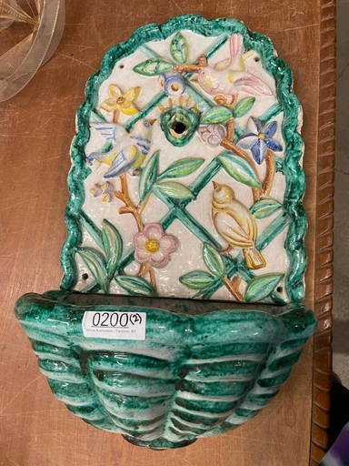 Fountain Back & Basin, pottery with birds (#0200) on Mar 09, 2023 ...