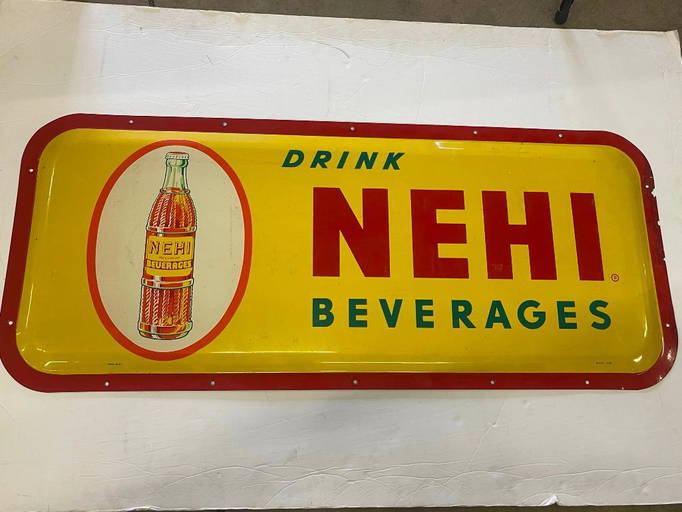 Nehi Beverages Metal Advertising Sign