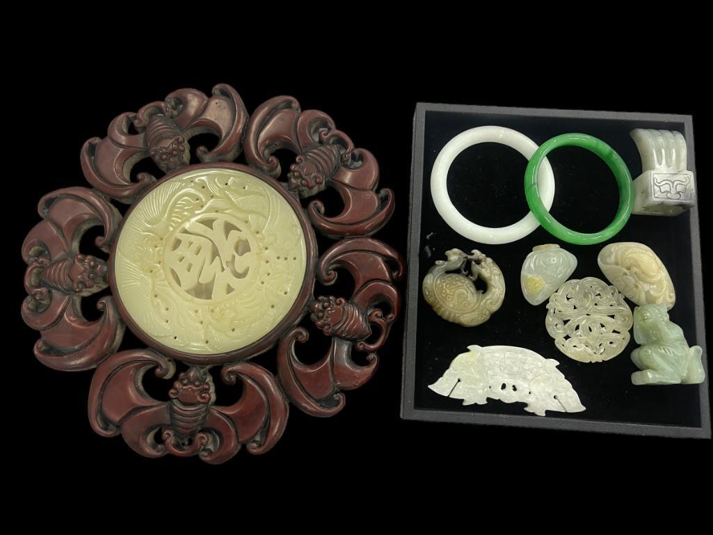 Lot Of Chinese Carved "jade, Stone" Items