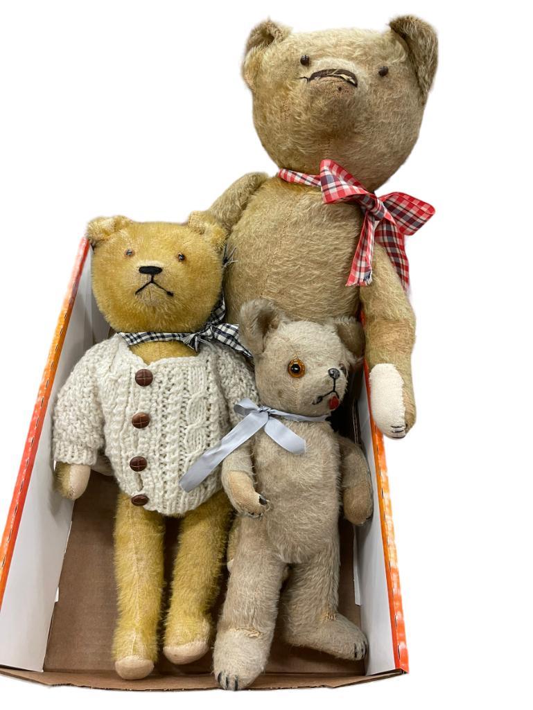 3 Early Teddy Bears Auction