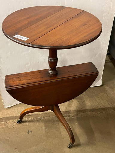 Antique 3 Leg Drop Leaf Side Table