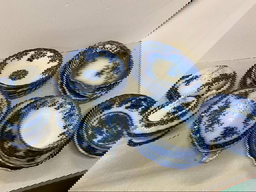 Flo Blue Dishes & More Auction