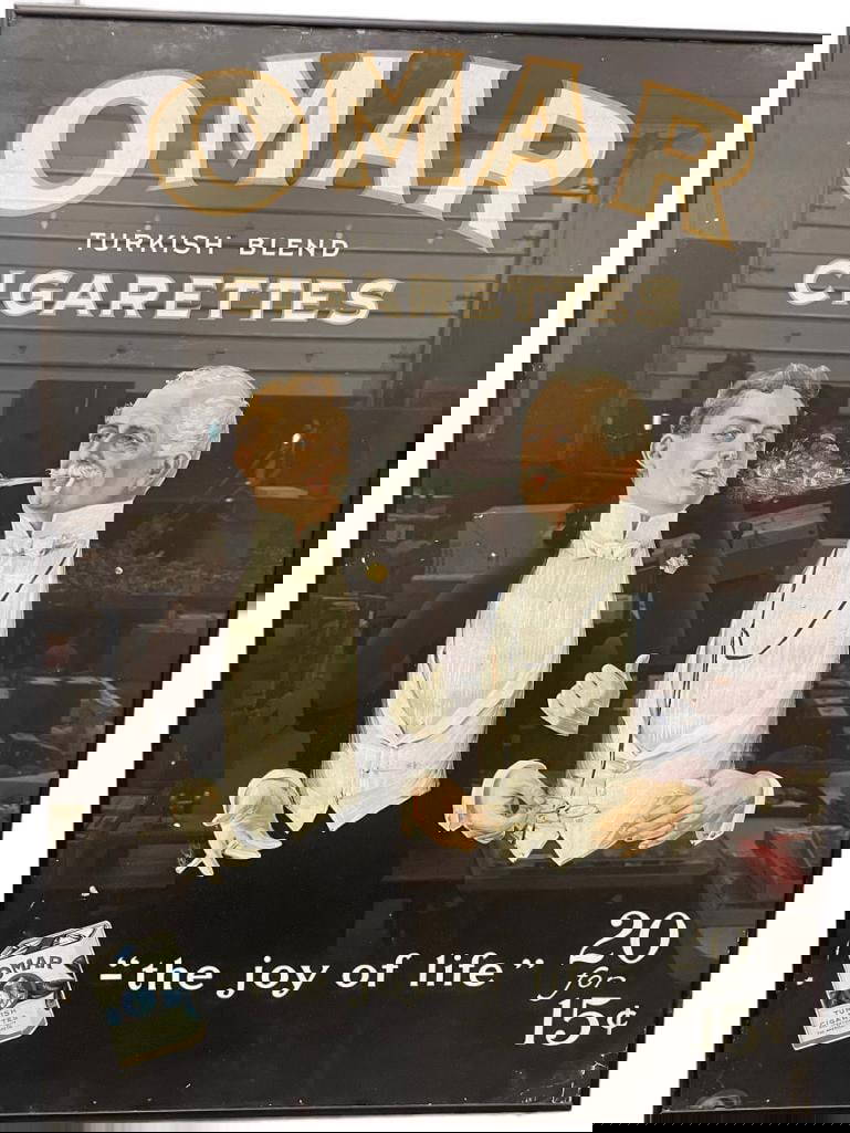 Omar Cigarettes, "the Joy Of Life" Auction