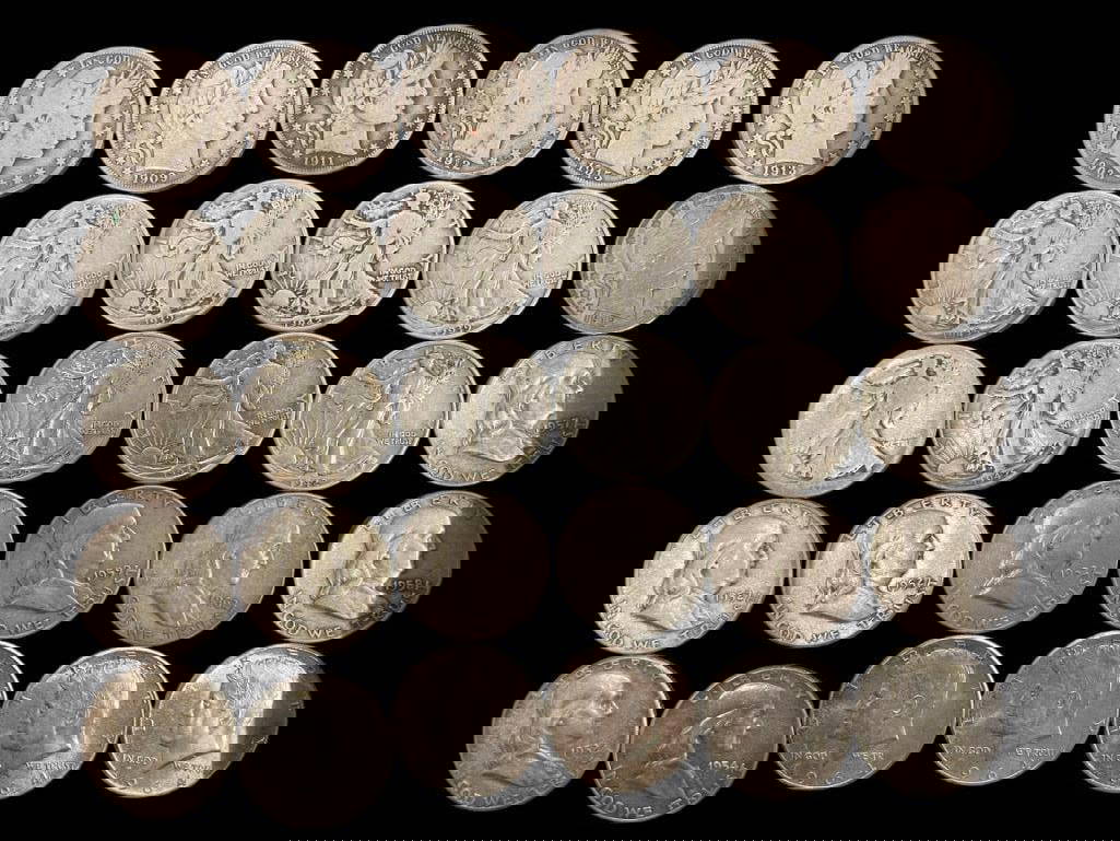 Us Silver Coin Lot Incl. 1/2 Dollar Coins & More Auction