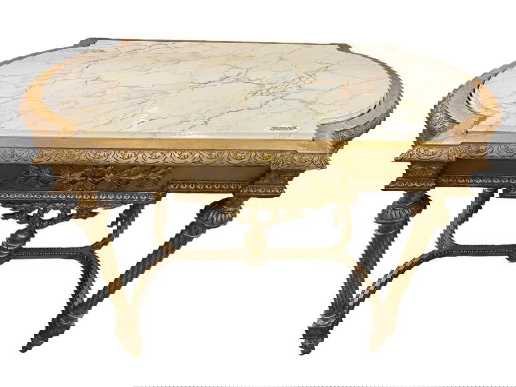 French Style Table In Gold Gilt Auction
