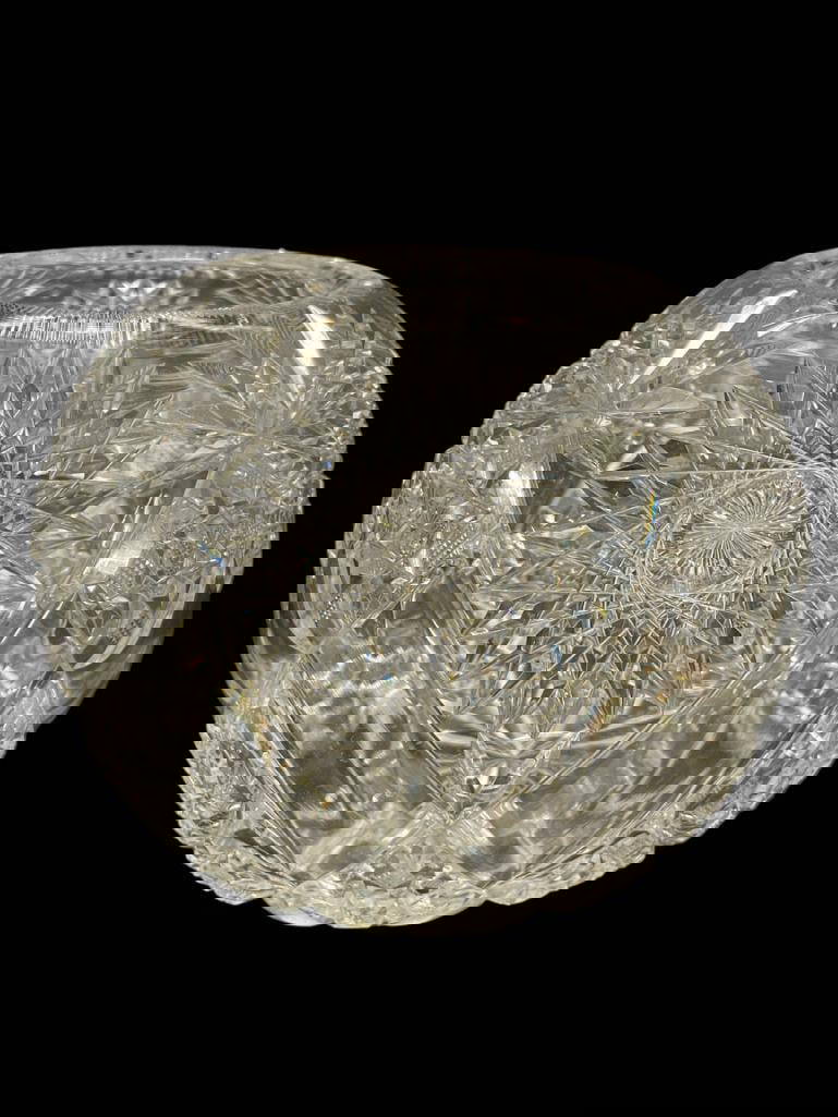 Large Cut Glass Rose Bowl Auction