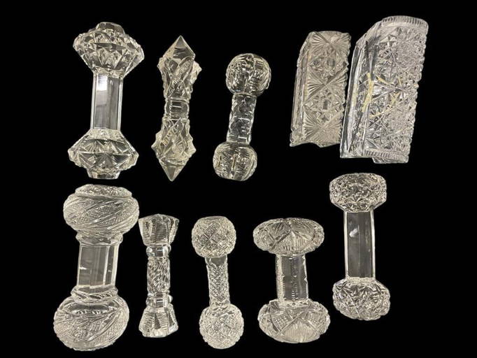 Group Cut Glass Knife Rests