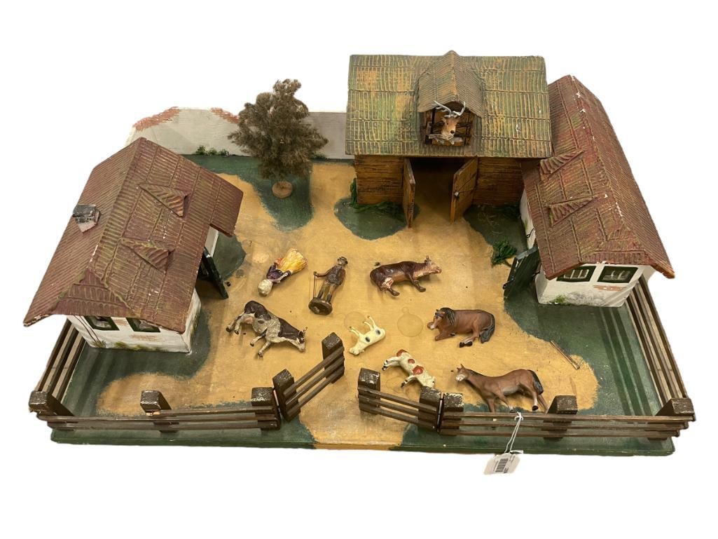 Emil Pfeiffer Austrian Farm Play Set; Early 1900's Auction