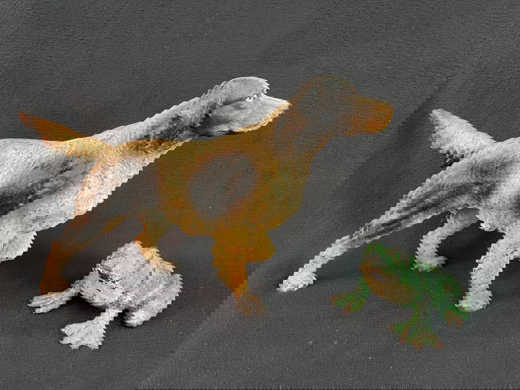 Vintage Cast Iron Pointer Dog Doorstop And Frog Auction