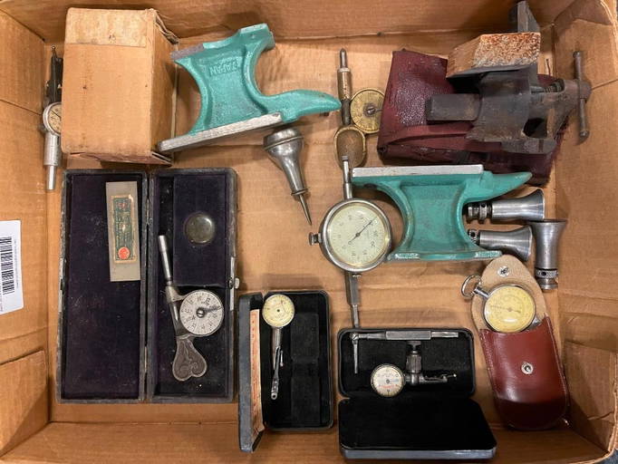 Group Of Machinists Tools, Speed Indicators, Anvils And More