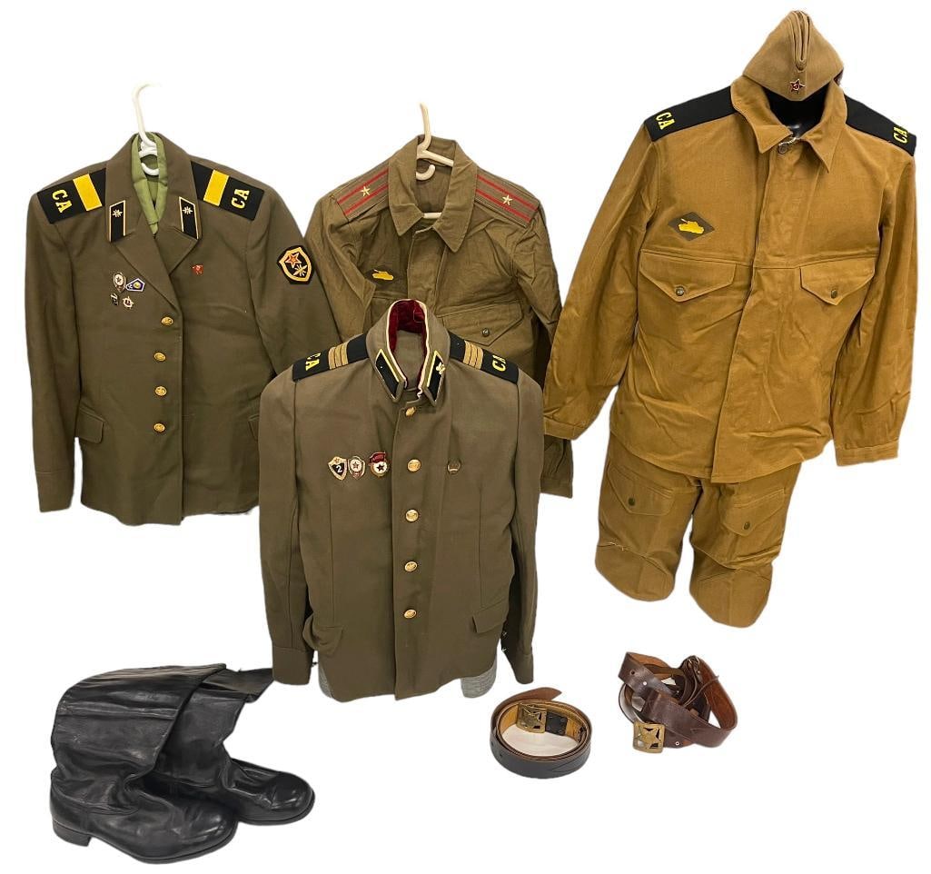 Lot Of Soviet Military Uniforms. Auction