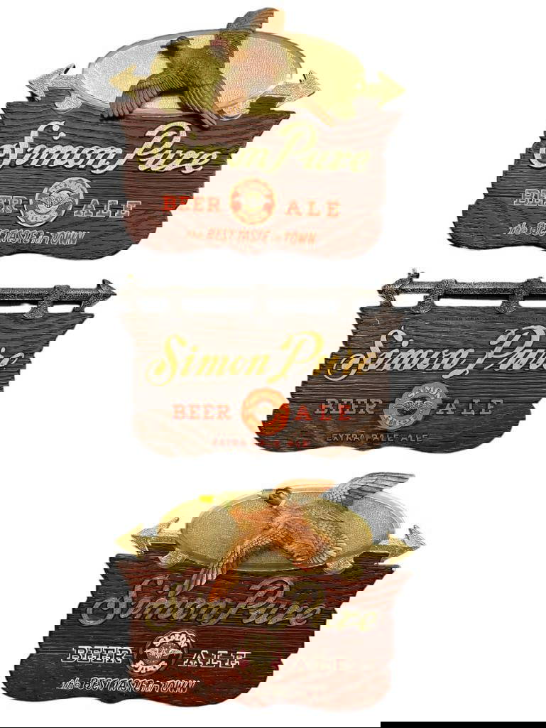 Simon Pure Beer Duck And Pheasant Advertising Signs Auction