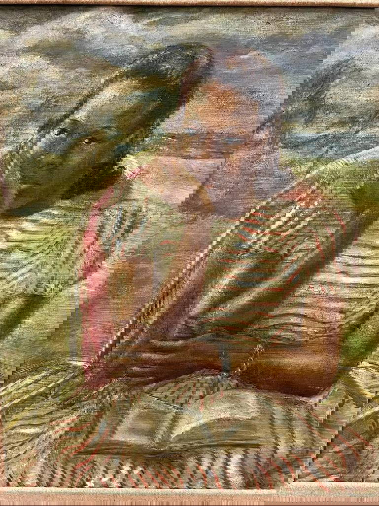 Bernice Perry Signed Oil On Canvas Portrait Auction